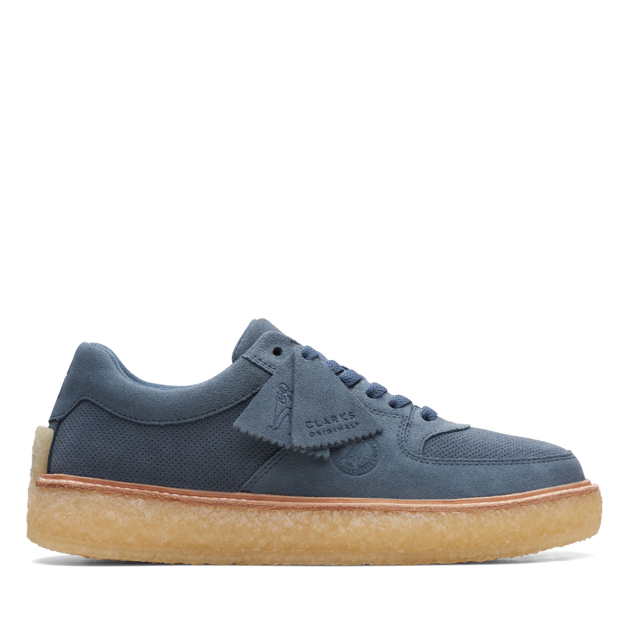 Clarks Sandford Suede Lace-up Sneakers In Blue | ModeSens