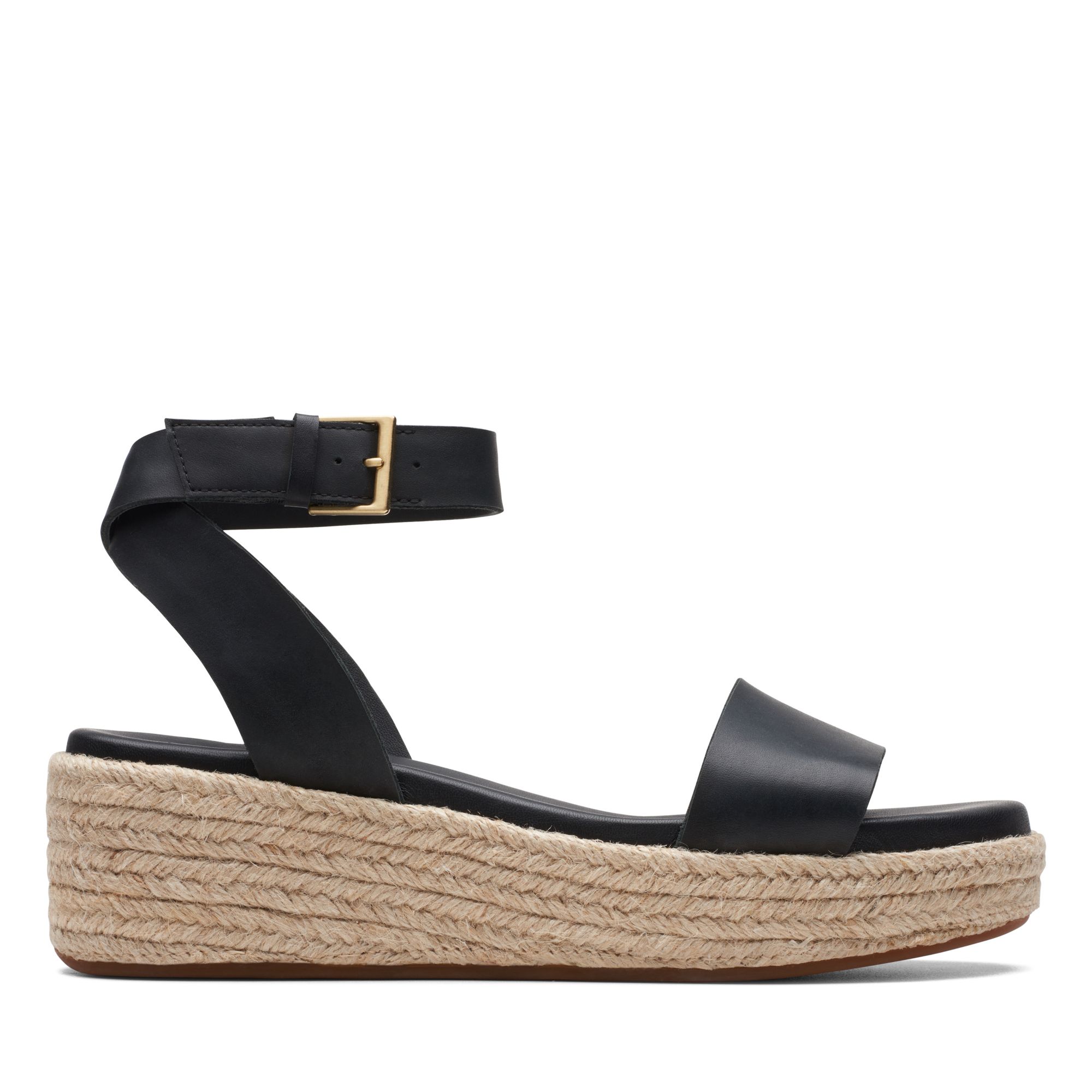 Clarks Kimmei Ivy Espadrille Platform Sandal In Black | ModeSens