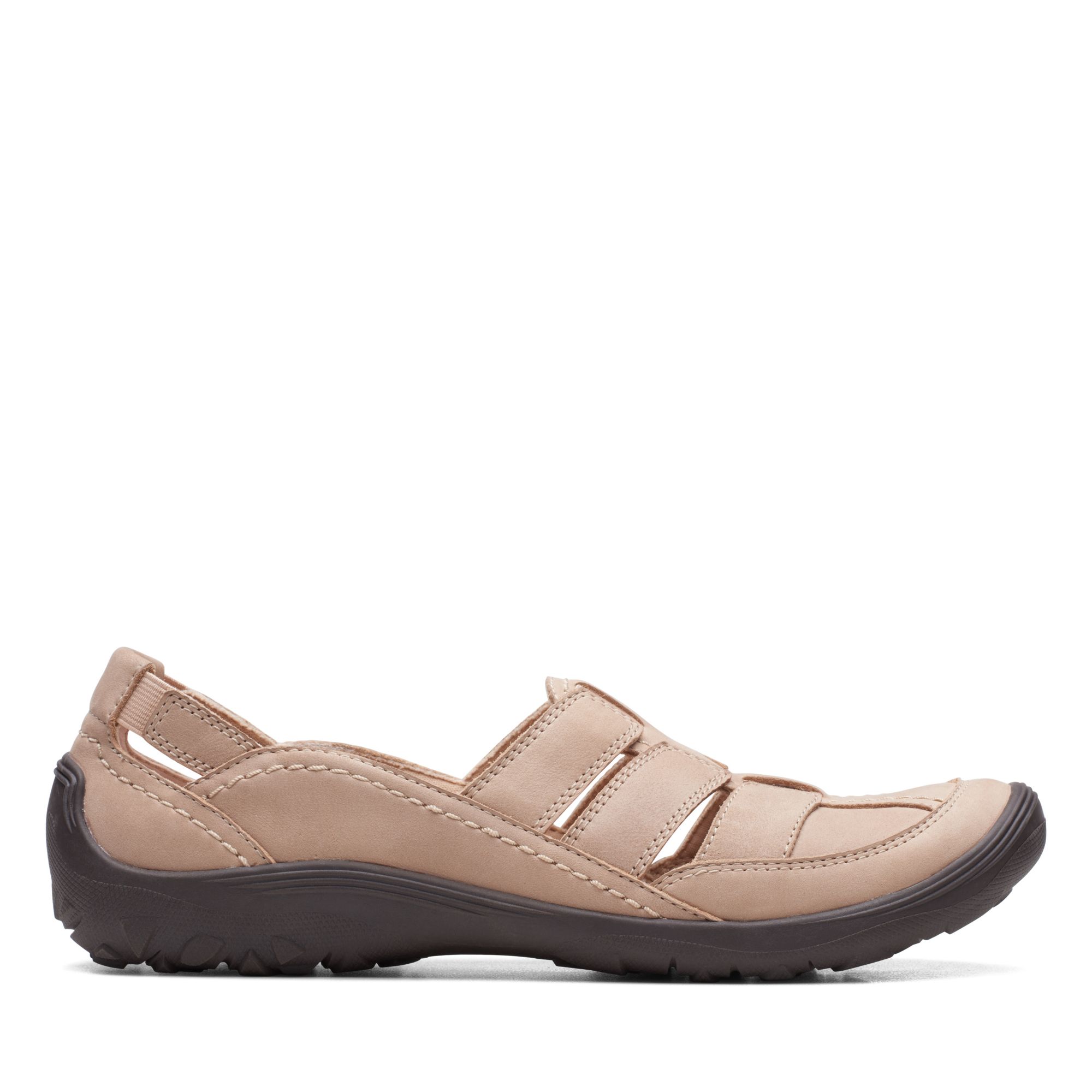 Clarks Women's Fiana Coast Slip-on Strappy Flats In Beige | ModeSens